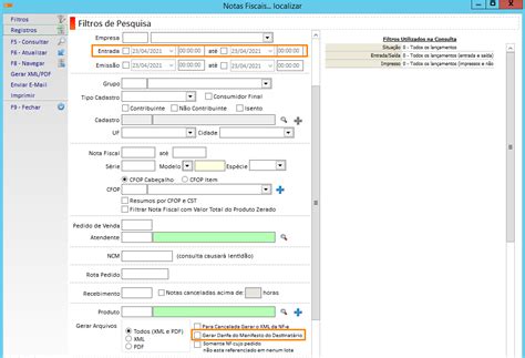 como realizar a exportação do xml terceiro