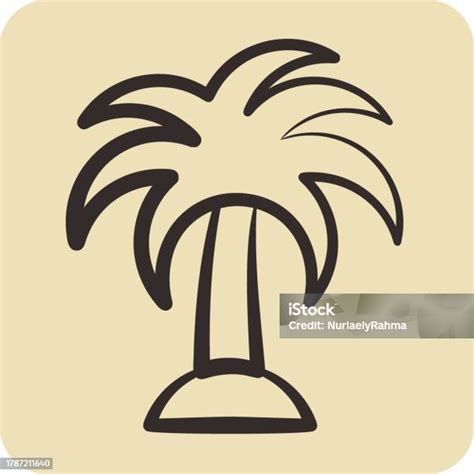 아이콘 팜 여름 기호에 적합합니다 손으로 그린 스타일입니다 심플한 디자인 편집 가능 디자인 템플릿 벡터입니다 간단한 일러스트레이션 0명에 대한 스톡 벡터 아트 및 기타