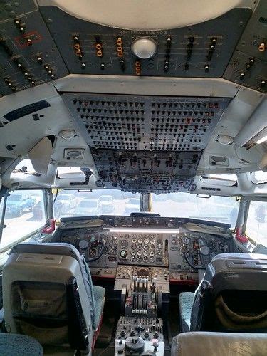 Boeing 707 Cockpit With Pilots