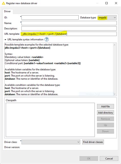 impala connector problem with database name since version 4 1 knime