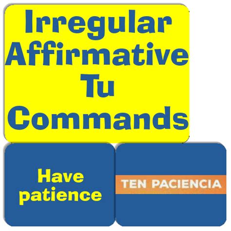 Irregular Affirmative Tu Commands Match The Memory