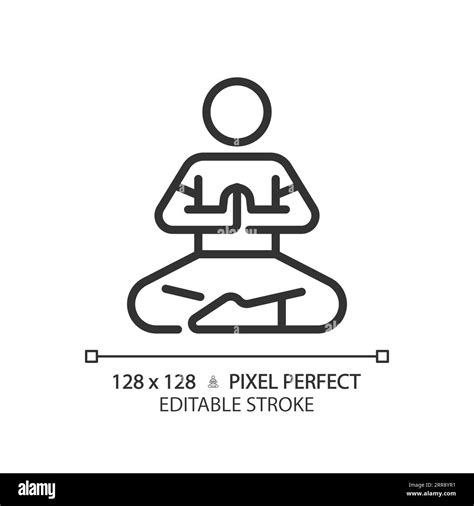 2d Customizable Prayer Pose Black Linear Icon Stock Vector Image And Art Alamy