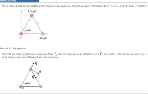 Solved Three Charged Particles Are Located At The Corners Of