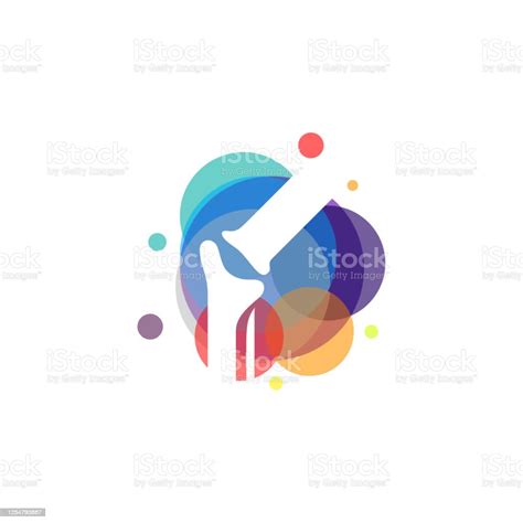 다채로운 뼈 로고 벡터 무릎 로고 디자인 템플릿 디자인 컨셉 로고 템플릿용 로고 타입 요소 개념에 대한 스톡 벡터 아트 및 기타