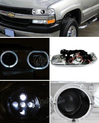 Chevy Tahoe 2000 2006 Clear Led Halo Projector Headlights A1010h2b101