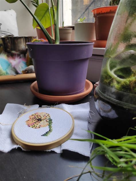 Sunflower Cross Stitch With Bonus Frame Prototyping Wobbly Bee Projects