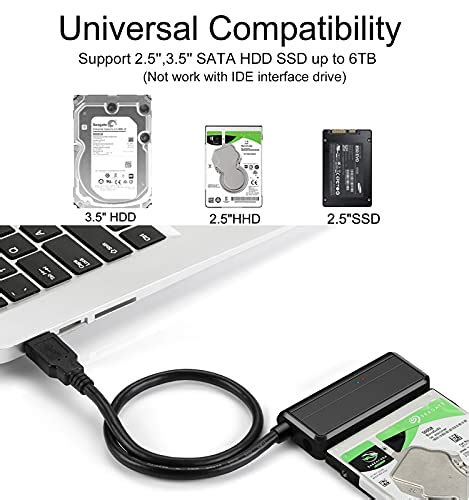 Sata To Usb Adapter For Two Inch Hdd And Ssd Sata Iii Laborious Drive Converter Cable