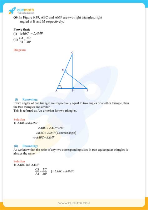 Ncert Solutions Class 10 Maths Chapter 6 Triangles Access Pdf