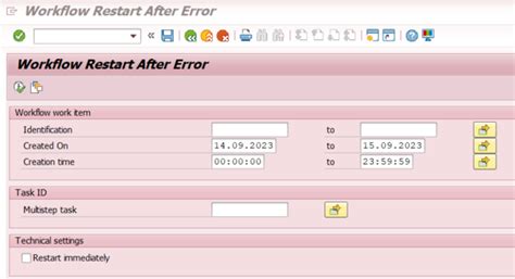 Restart Workflow After Error In Sap