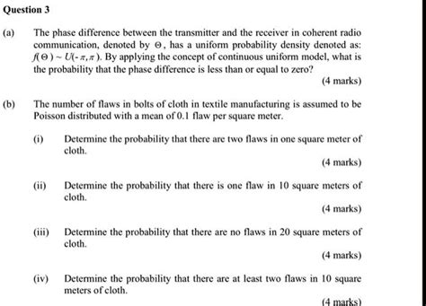 Solved Please Provide The Correct Answer And Explanation Question3 A The Phase Difference