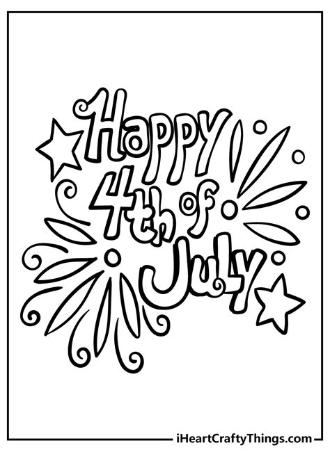 Happy 4th Of July Coloring Pages