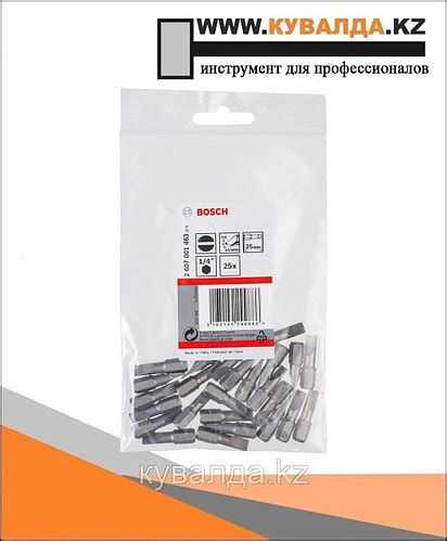 Бита для шуруповерта Bosch Extra Hard S0.8x5.5 25мм 25шт (id 106993761)