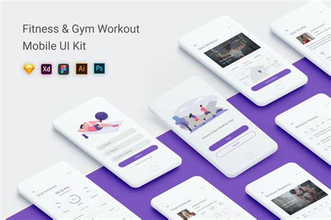 健身 UI Kit 移动 App RiPro主题