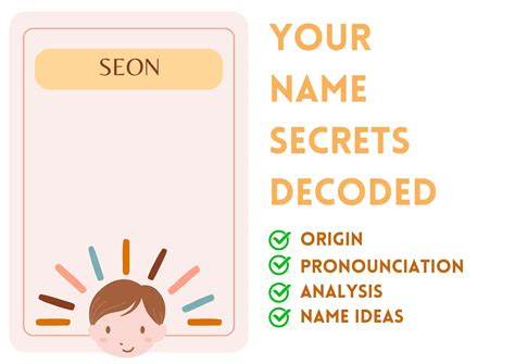 Seon Boy Name Meaning And Pronunciation