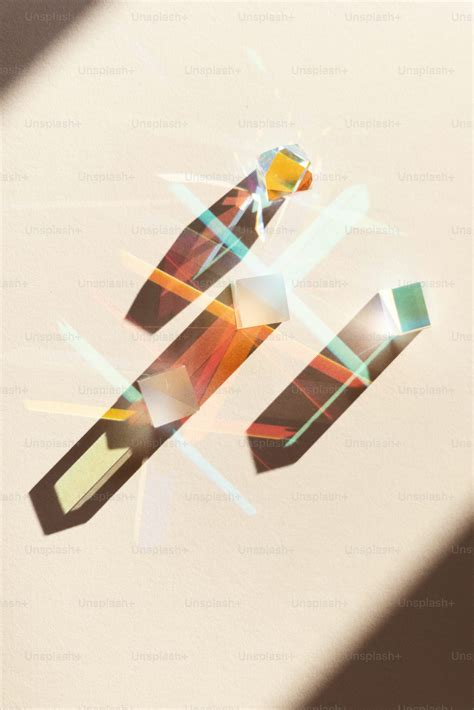 Colorful Prisms Create Refracted Light Patterns Photo Wallpaper
