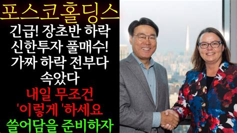️ 포스코홀딩스 긴급 기관 금투 장막판 윗꼬리 대량 매수 하락 조정 받은 진짜 이유는 이 것 이 가격 터치 후 반등 시작한다 포스코홀딩스 포스코홀딩스목표