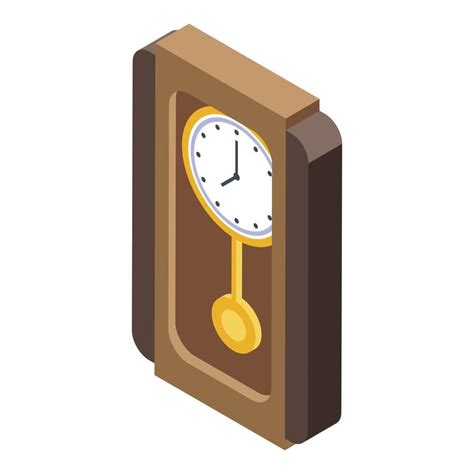 Pendulum Clock Icon Isometric Style 15847550 Vector Art At Vecteezy