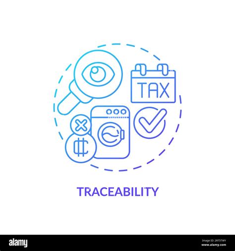 2d Traceability Line Icon Concept Stock Vector Image And Art Alamy