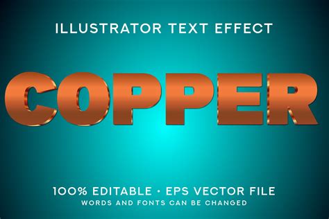 Copper Text Style Effect Text Effect Graphic By Abu Fahim · Creative Fabrica