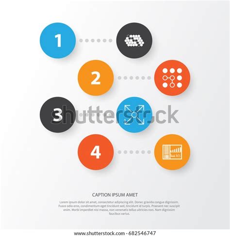 Learning Icons Set Collection Branching Program Stock Vector Royalty
