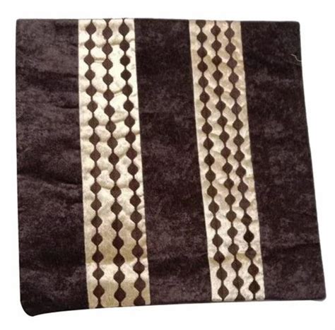 Brown And Cream Sparkal Velvet Bindi Lace Laser Cut Cushion Cover Pack Of 5 Pieces For Home