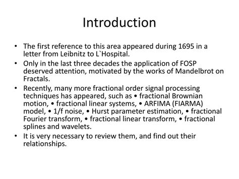 Ppt An Overview Of Fractional Order Signal Processing Fosp