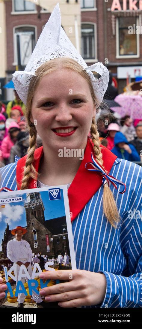 Netherlands North Holland Alkmaar Cheese Girl Kaasmeisje In