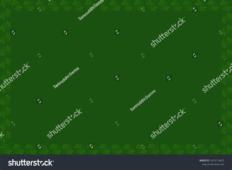 Green Pattern Border Design On Dark Stock Illustration 1810118425