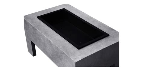 Astella Rectangular Wood Burning Fire Pit