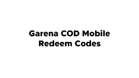 Garena Cod Mobile Redeem Codes For September 2025 Pinoytechsaga