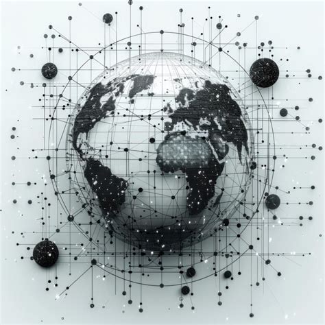 Global Network Visualization Premium Ai Generated Image