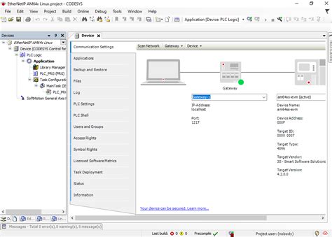 ethernet ip™ adapter codesys runtime on a texas instruments am64x