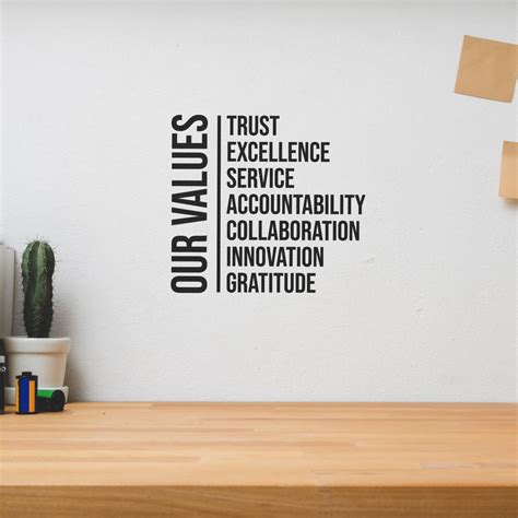 Our Values Wall Decor