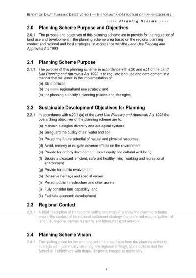 Report On Draft Planning