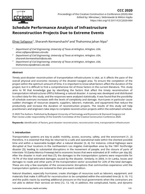 schedule performance analysis of infrastructure pdf infrastructure tropical cyclones