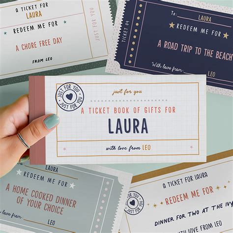 Personalised Book Of Table Tickets By From You To Me