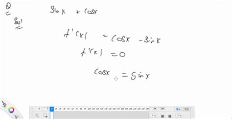 SOLVED What Is The Maximum Value Of The Function Sin X Cos X