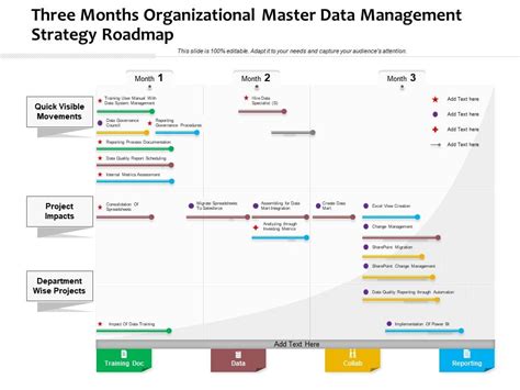 Three Months Organizational Master Data Management Strategy Roadmap