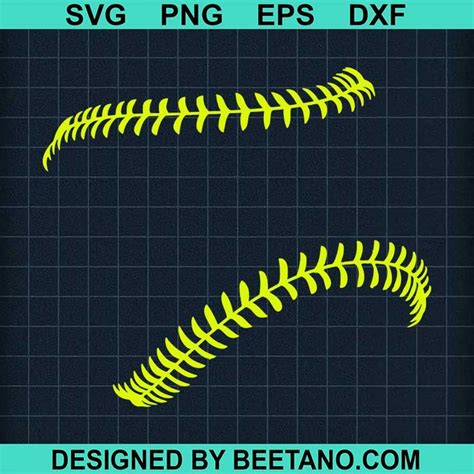 Baseball Softball Stitches Svg Baseball Laces Svg Softball Laces Svg