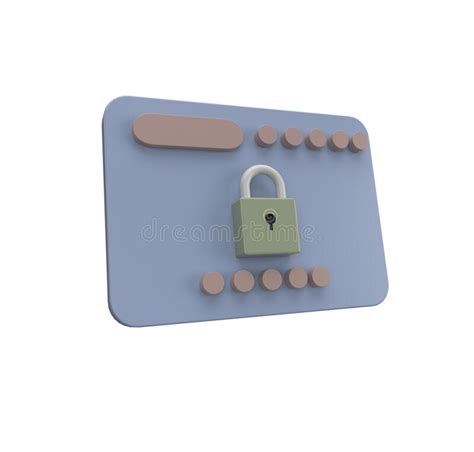 Minimal 3d Illustration Web Data Security Icon Secure Information Cyber Secure And Data