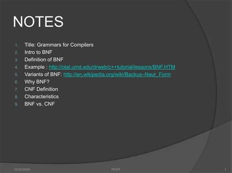 Backus Naur And Chomsky Normal Forms Pptx Programming Languages Computing