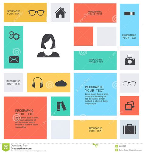 Modern Flat Icons Stock Vector Illustration Of Electronic 40539537