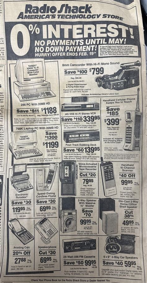 Radio Shack Ad From Feb 1991 Save 110 On Vcr R Vhs