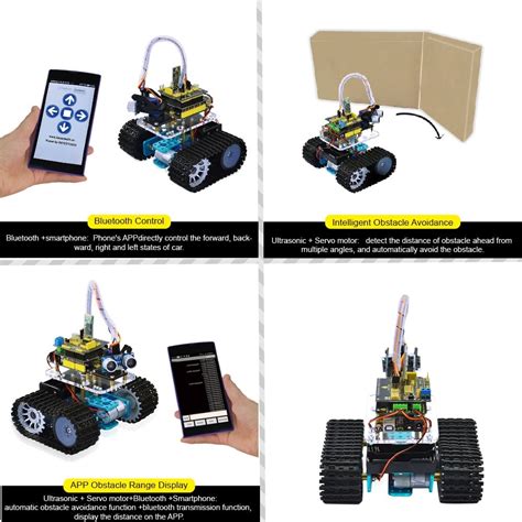 DIY Mini Tank Smart Robot Kit For Arduino Robot Education Programming Manual Circuitmix