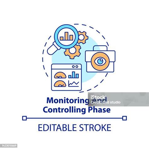 Monitoring And Controlling Phase Concept Icon Stock Illustration Download Image Now Watching