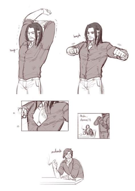 Some Drawings Of People Doing Different Things In The Same Place And One Is Pointing At Something