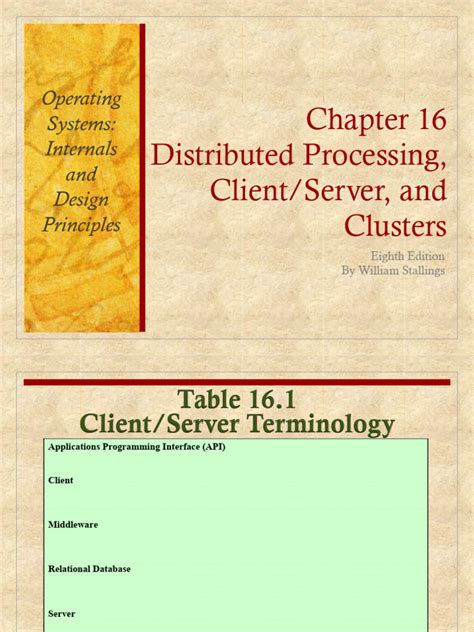 Distributed Processing Client Server Model Pdf Databases Computer Cluster