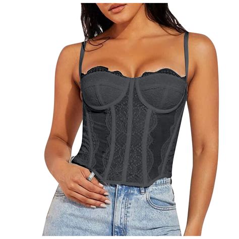 Jhlzhs Shelf Bra Camisole For Women Pack Ladies Lace Sexy Tube Top