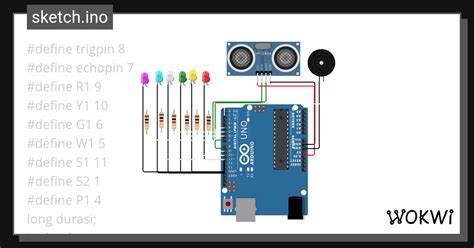 Sensor 5 Lampu Wokwi Esp32 Stm32 Arduino Simulator
