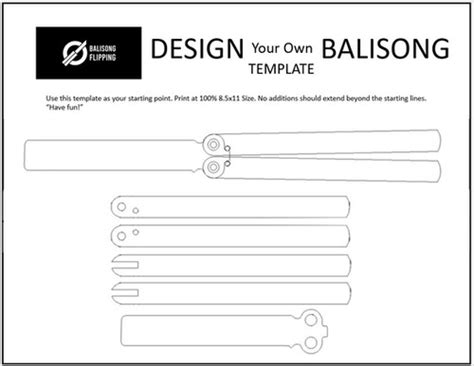 Design Your Own Balisong Template Basic Balisong Flipping